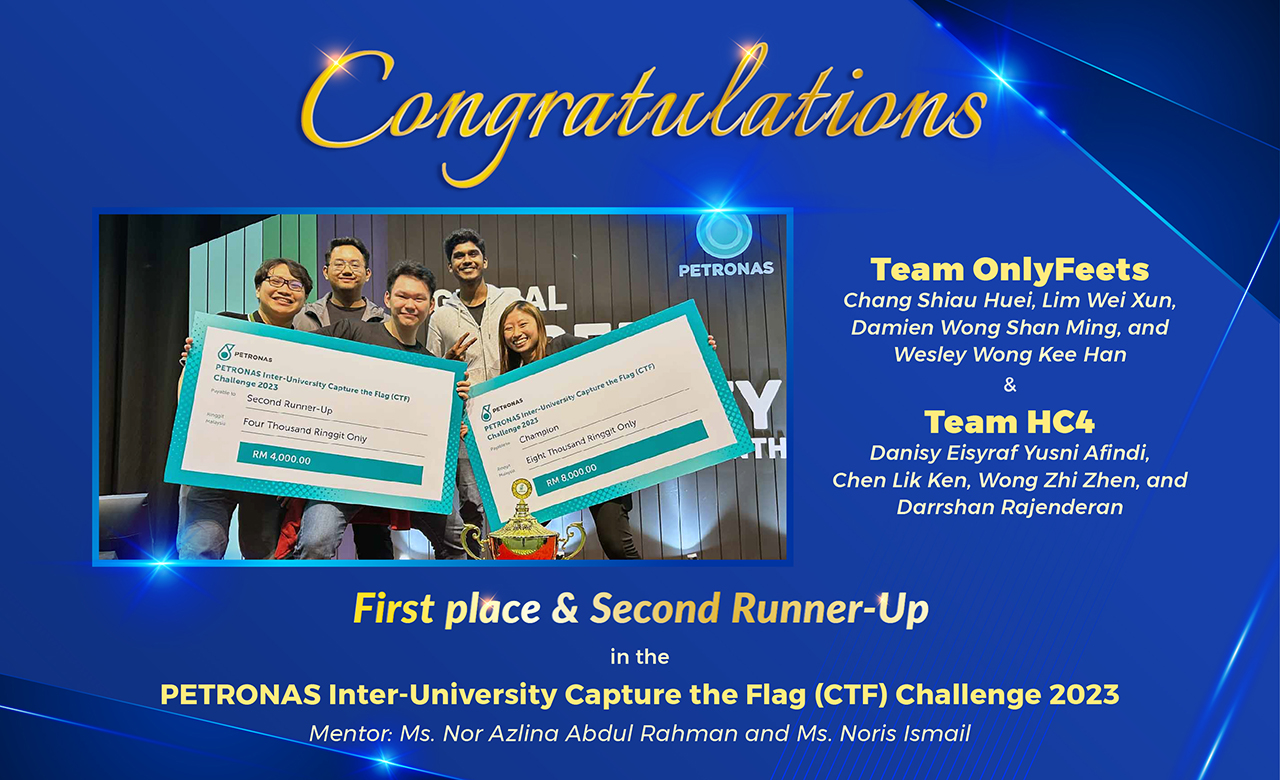 APU Cyber Security Teams Top the Charts at PETRONAS CTF 2023 | APU
